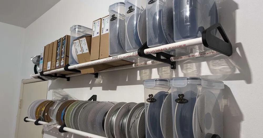 .5" PVC Filament Spool Shelving System by r00k | Download free STL ...