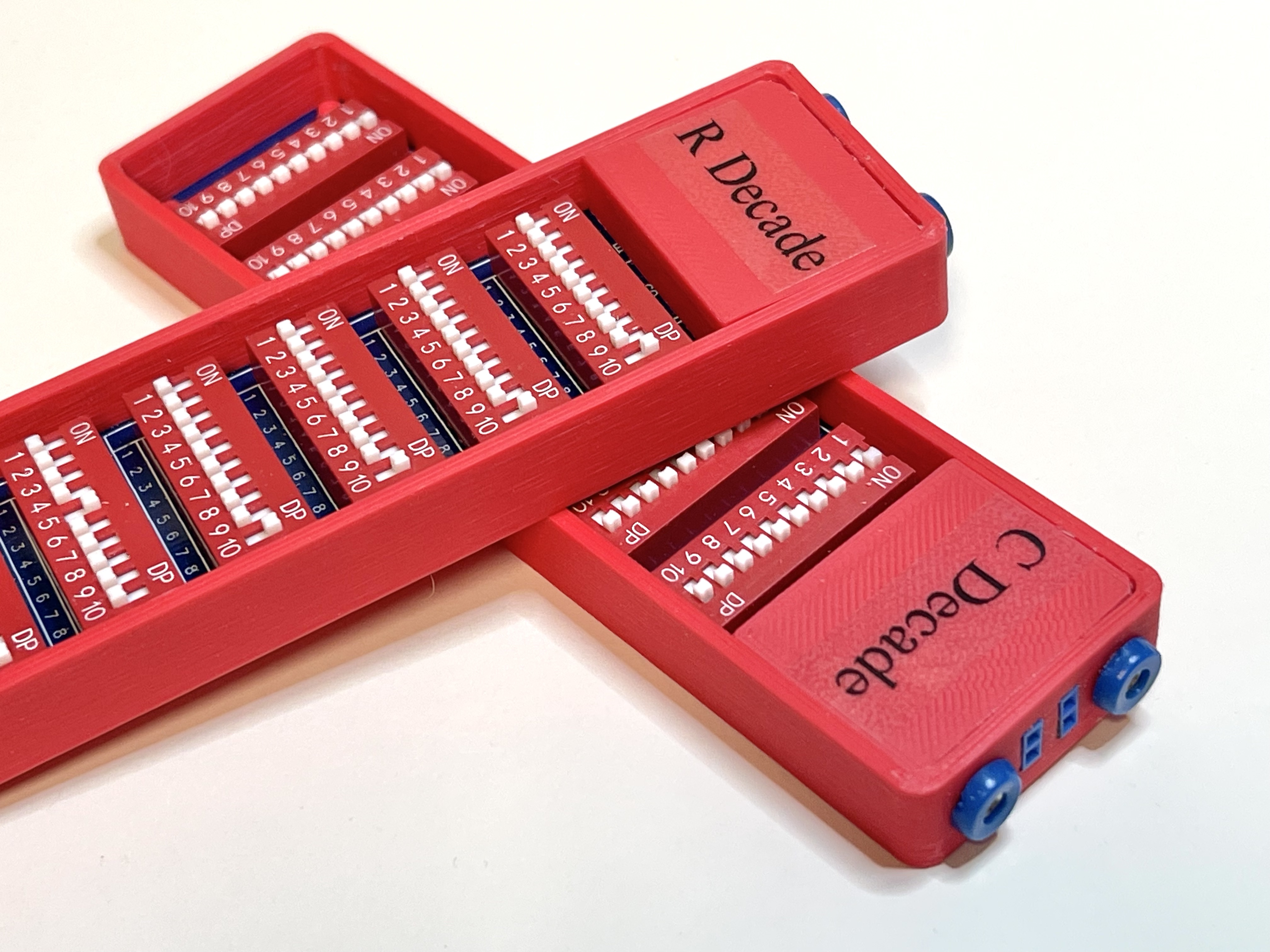 Cases for R and C decade boxes with DIP-switches by Arnoud Whizzbizz ...