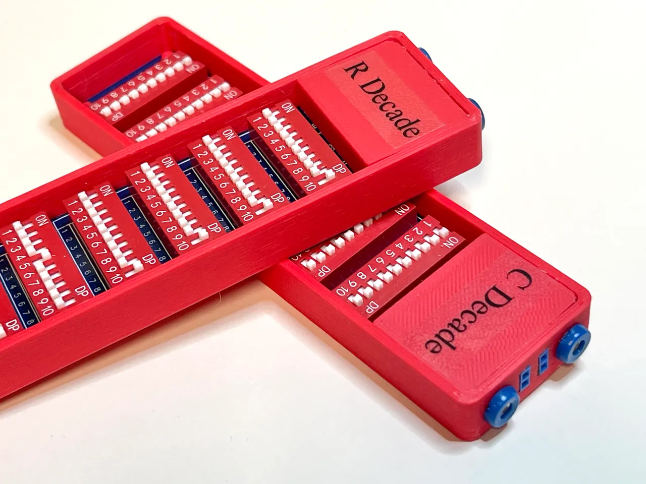 Cases for R and C decade boxes with DIP-switches by Arnoud Whizzbizz ...