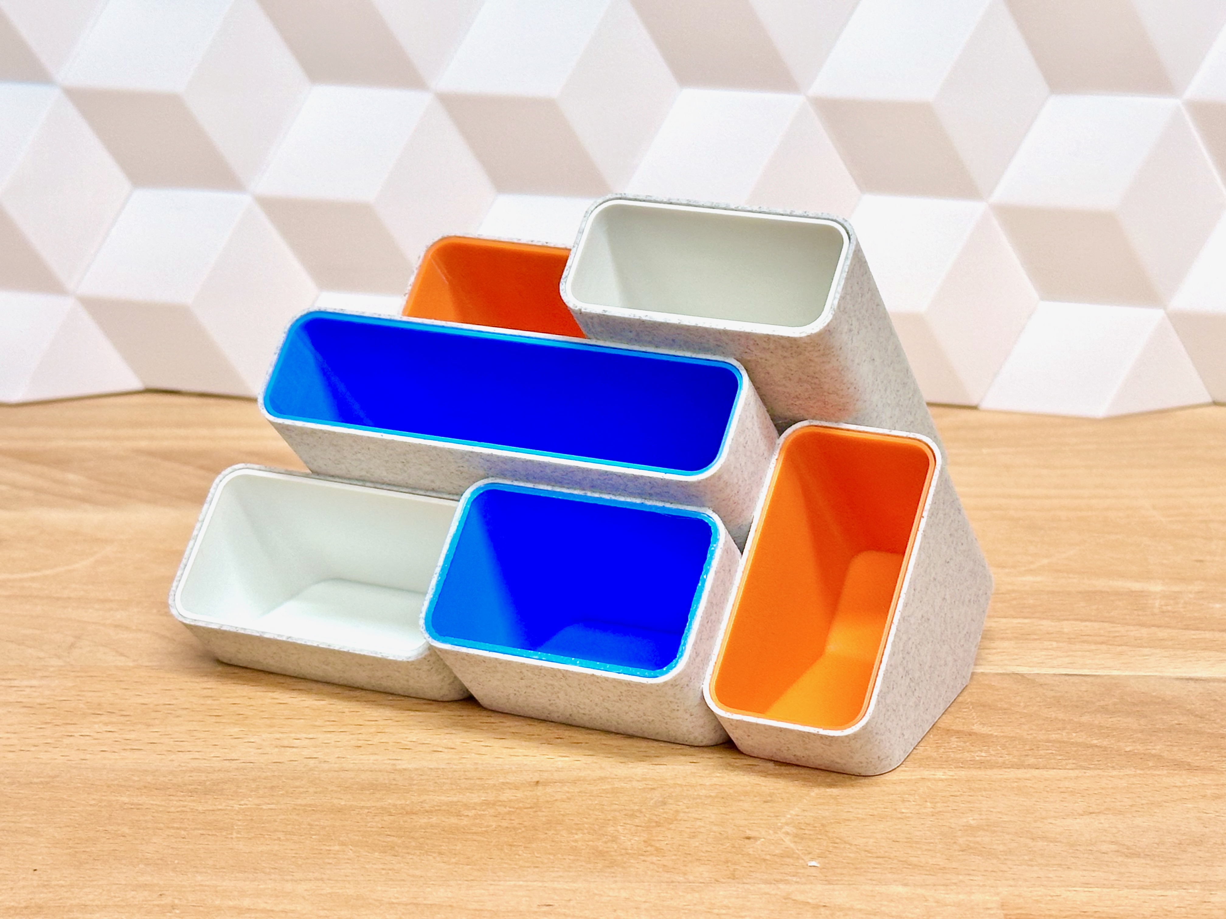 Tilted Desktop Organizer (minimal, modern and colorful storage) by ...