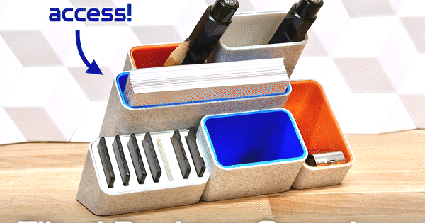 Tilted Desktop Organizer (minimal, modern and colorful storage) by ...