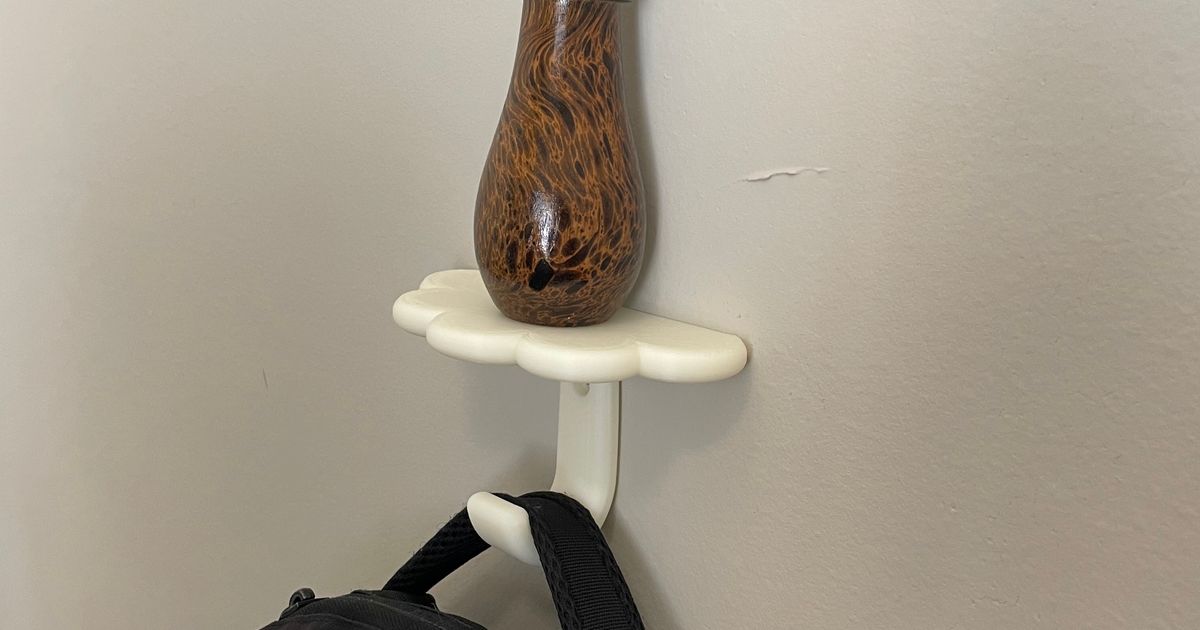 Cloud Storage Shelf/ hook by Connor Rice | Download free STL model ...