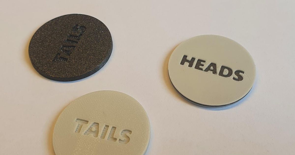 Flip a coin (Heads & Tails) by Dino | Download free STL model ...