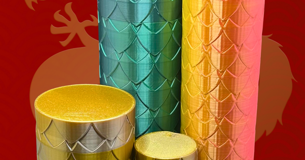 Dragon Scale Container Collection by PiNK_3DP | Download free STL model ...