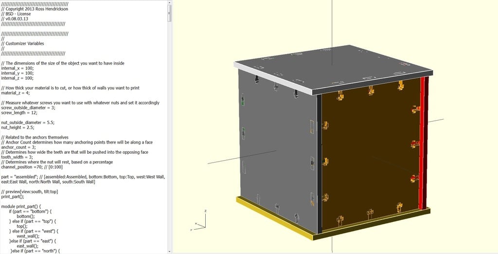 Parametric Box maker by Ross Hendrickson | Download free STL model ...