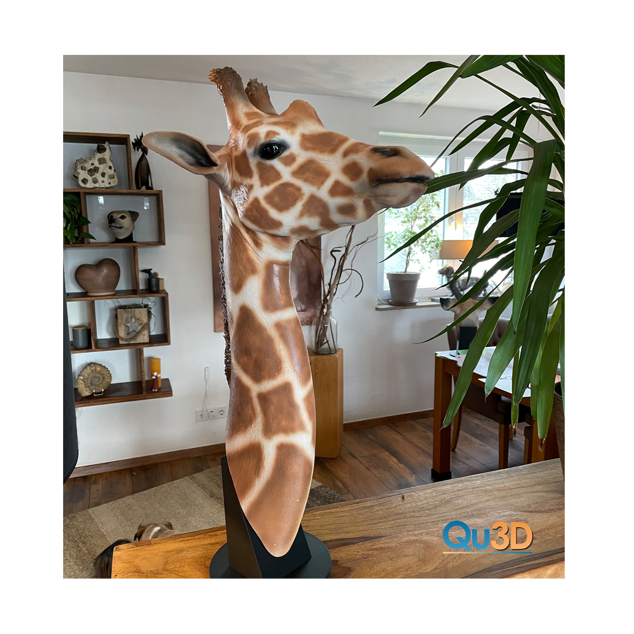 Giraffe - Animal - as a 3D Print Model 7 Parts - with Base and Wall ...