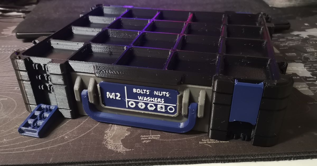 Gridfinity Storage Box with FlipOver-Hinge (turn the lid around and ...