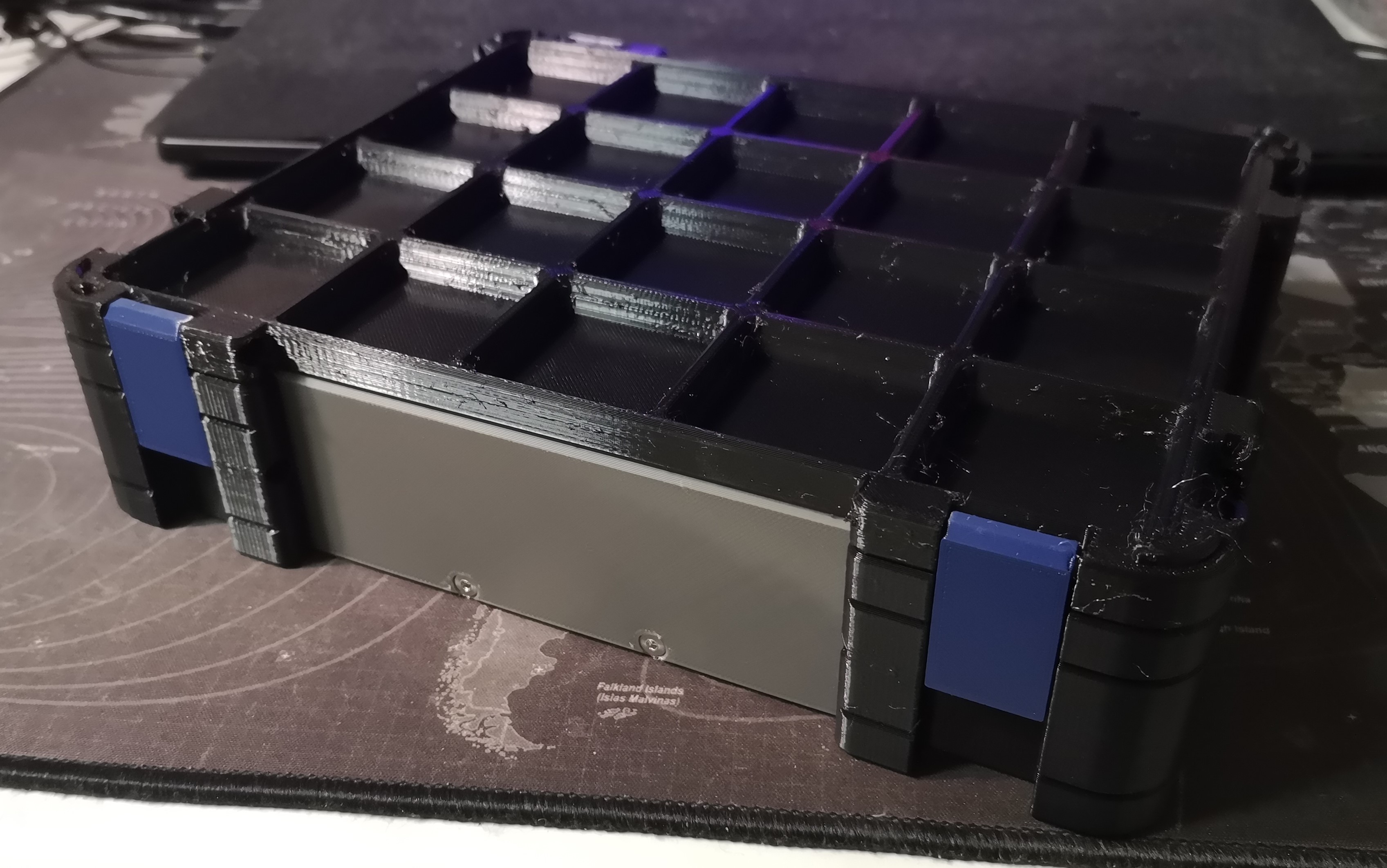 Gridfinity Storage Box With Flipover Hinge Turn The Lid Around And
