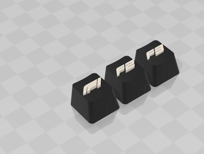 F1 , F2, F3 LOGO KEYCAPS by DScz | Download free STL model | Printables.com