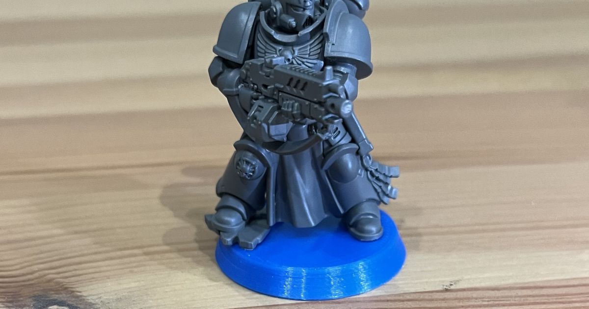 32mm wargaming base w/ optional push-fit cut out by Matt595 | Download ...