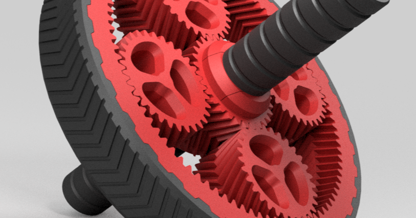 Planetary Exercise Wheel (Step files and and 4 different clearances) by ...