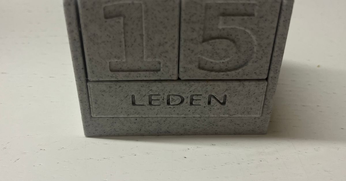 Eternal desk calendar - numbers by Tommi | Download free STL model ...