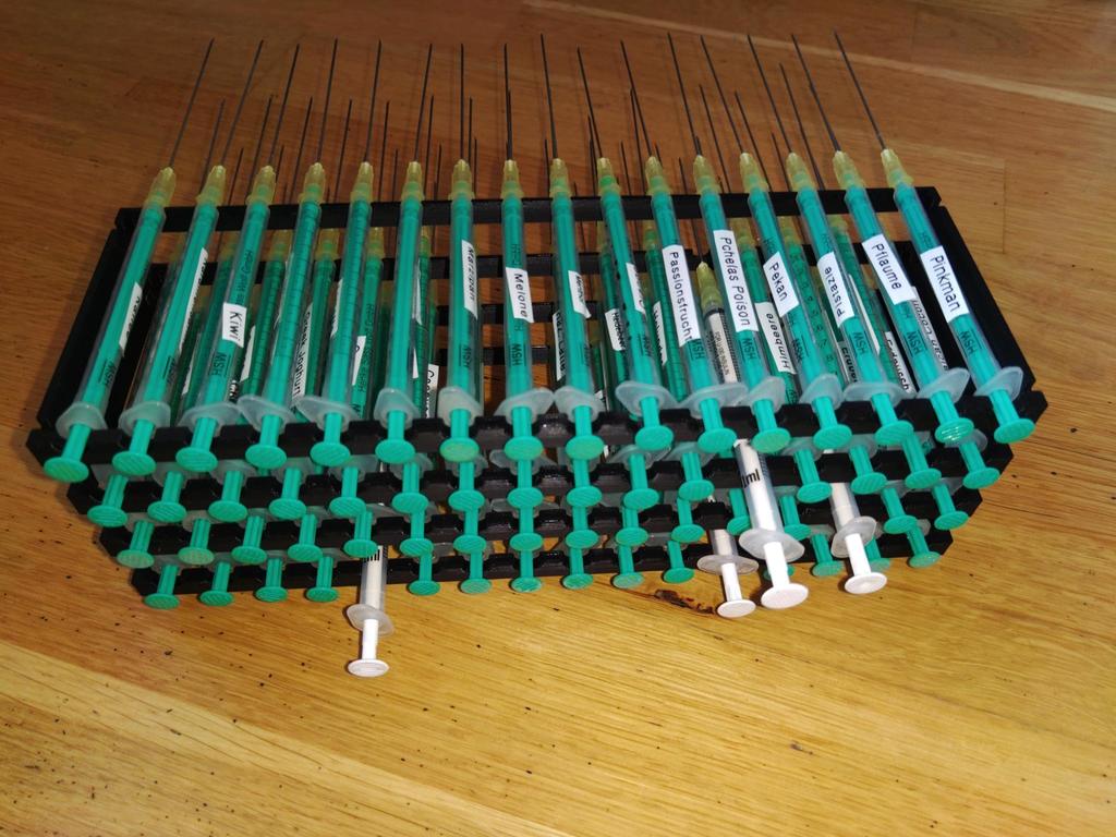 Stackable Parametric Syringe Rack by Stegorex | Download free STL model ...