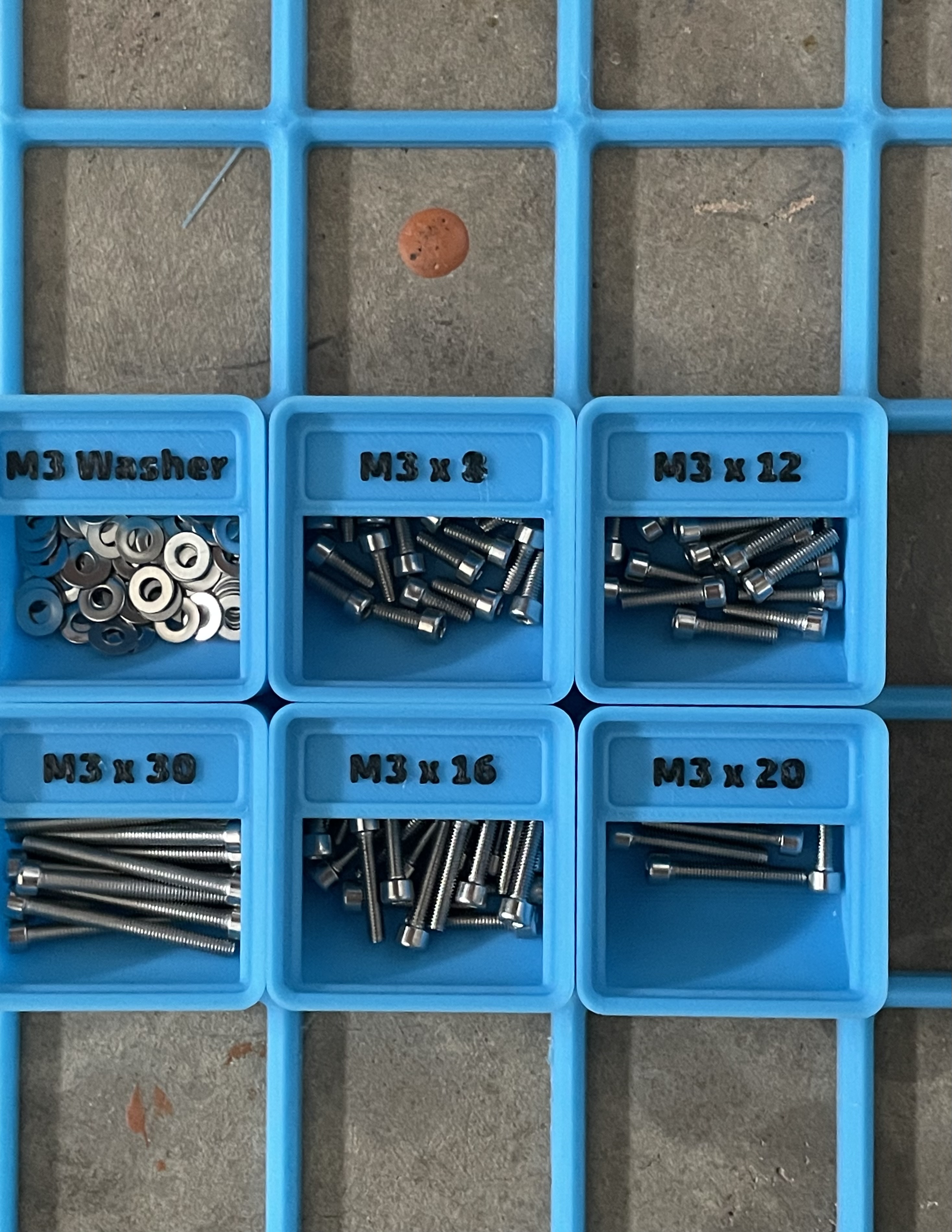 Gridfinity M3 - M5 fastener bins with labels por Joshua | Descargar ...