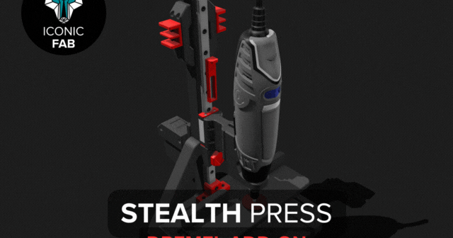 Stealth Press - Dremel Add-On by Iconic FAB | Download free STL model | Printables.com
