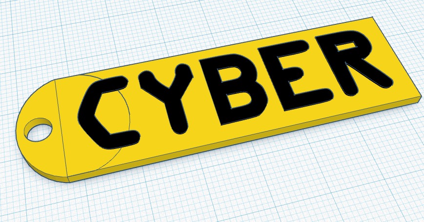 Cyber Keychain by Oha | Download free STL model | Printables.com