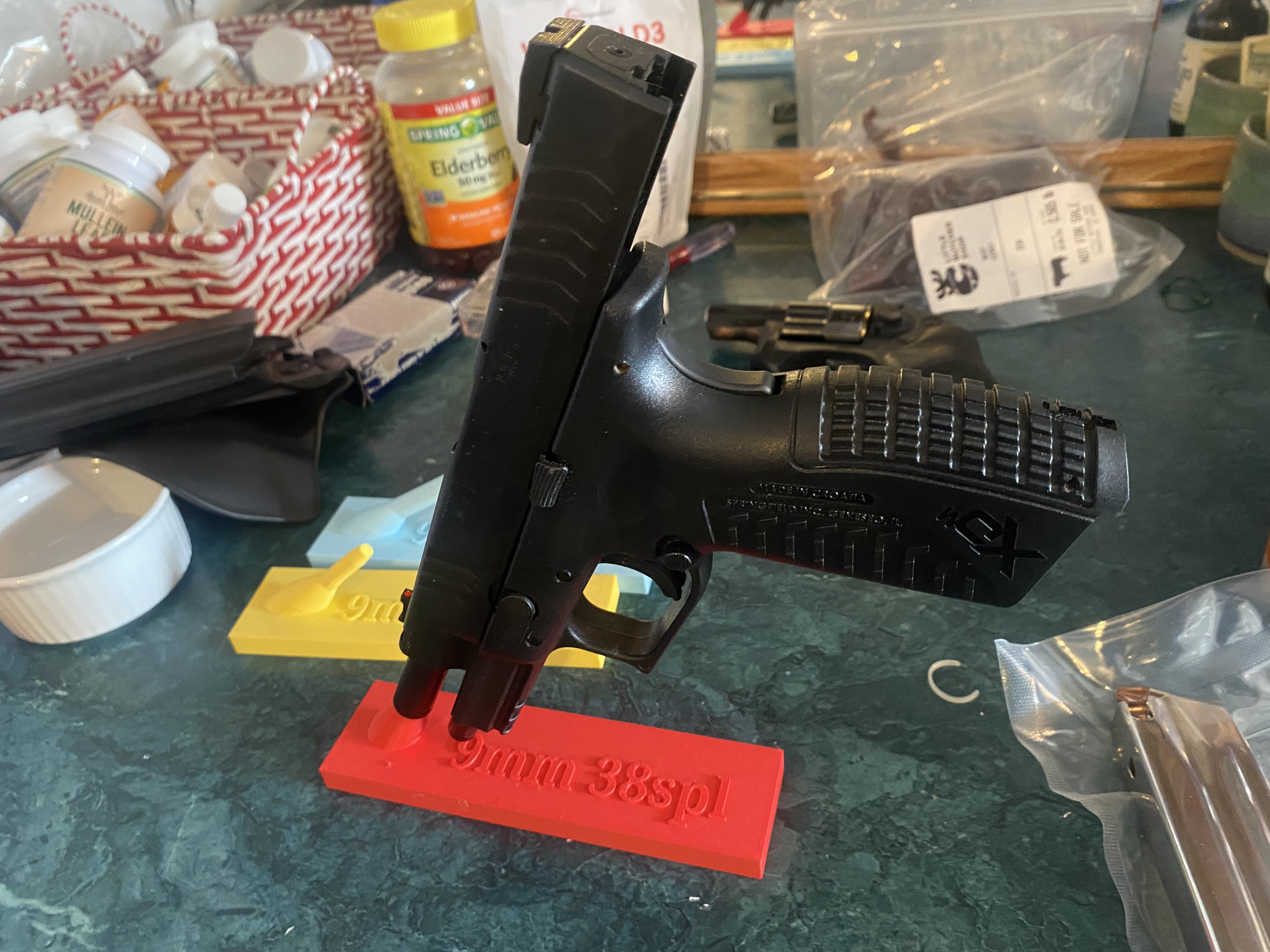 Pistol Holder Display Stand 9mm 38spl by Sandpoint Station | Download ...