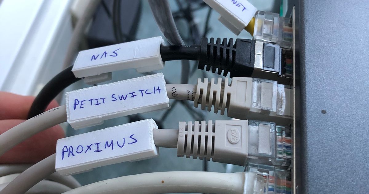 Ethernet cable label von flol3622 | Kostenloses STL-Modell ...