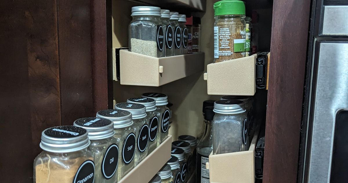 Sliding Spice Rack by howeln | Download free STL model | Printables.com
