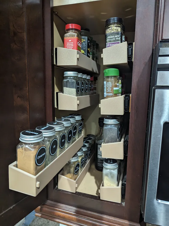 Sliding Spice Rack by howeln | Download free STL model | Printables.com