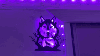 Wolf - wall light box by CrazyCzech | Download free STL model ...