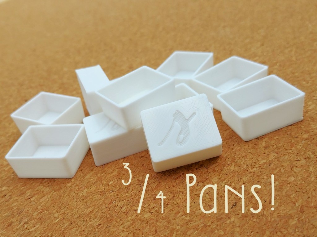 THREE QUARTER Pans for Watercolor & Gouache Palettes by Spruce&Squirrel ...