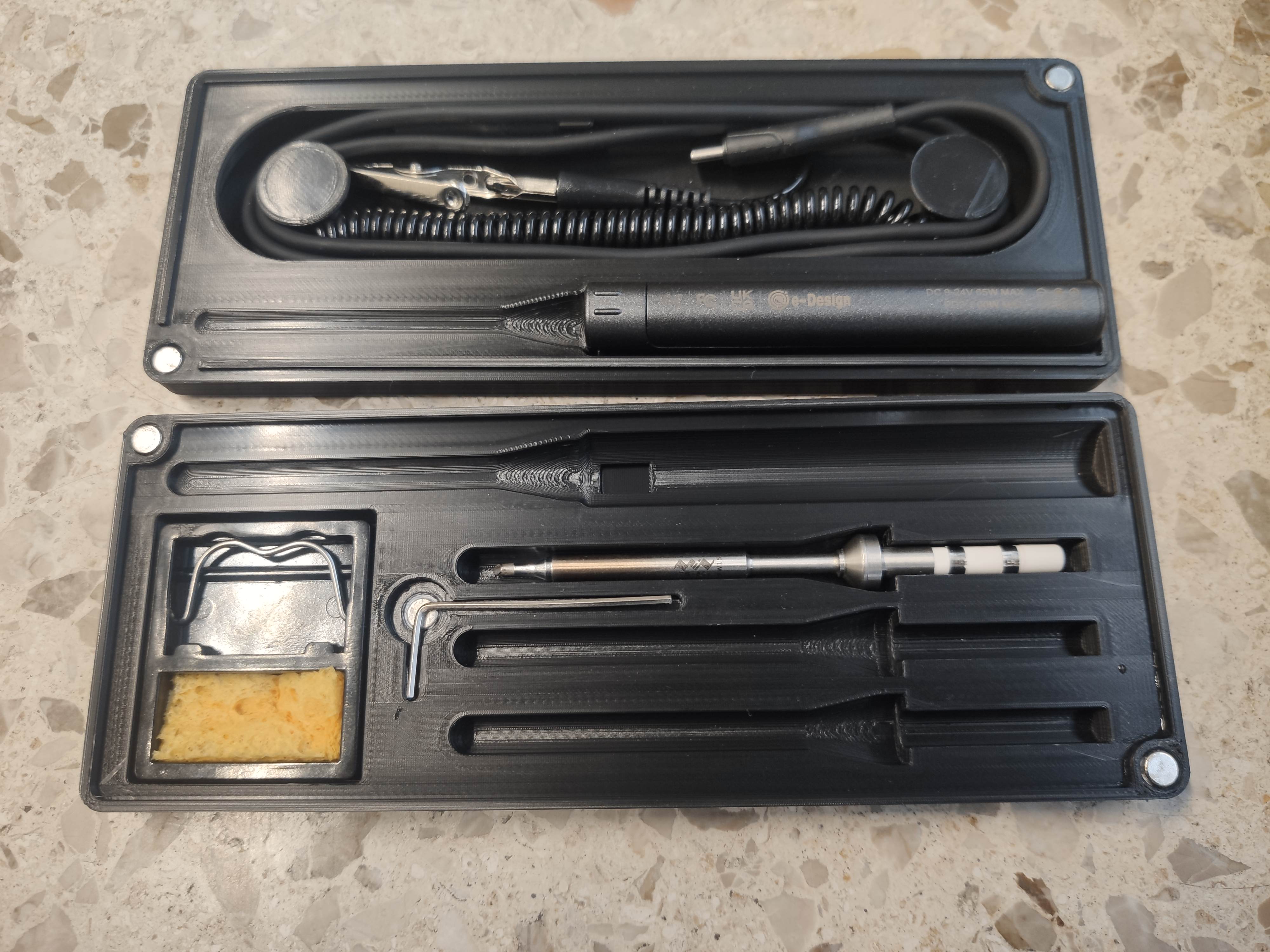 Case for TS101 / TS 100 / etc. with cable compartment, magnetic lid by ...