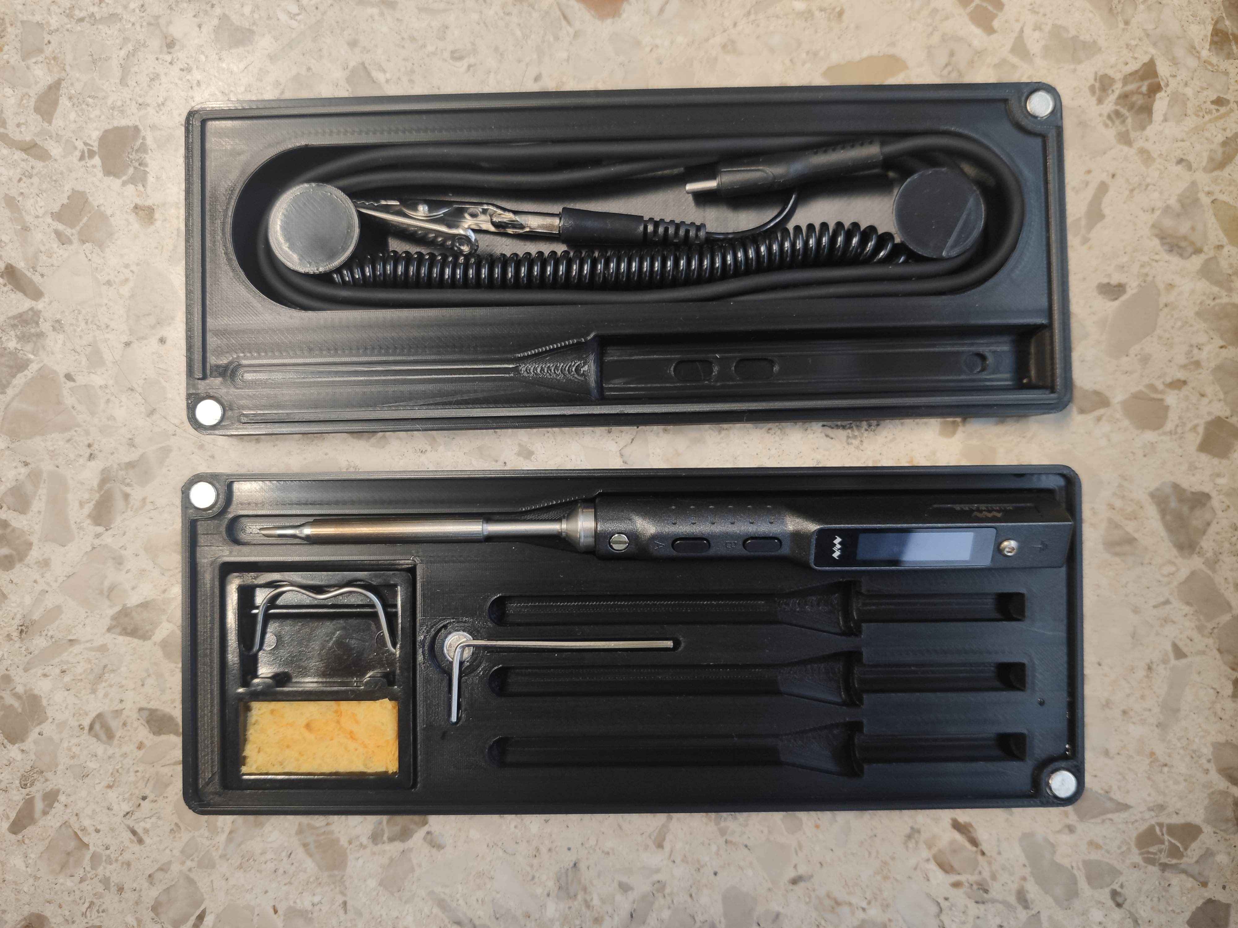 Case for TS101 / TS 100 / etc. with cable compartment, magnetic lid by ...