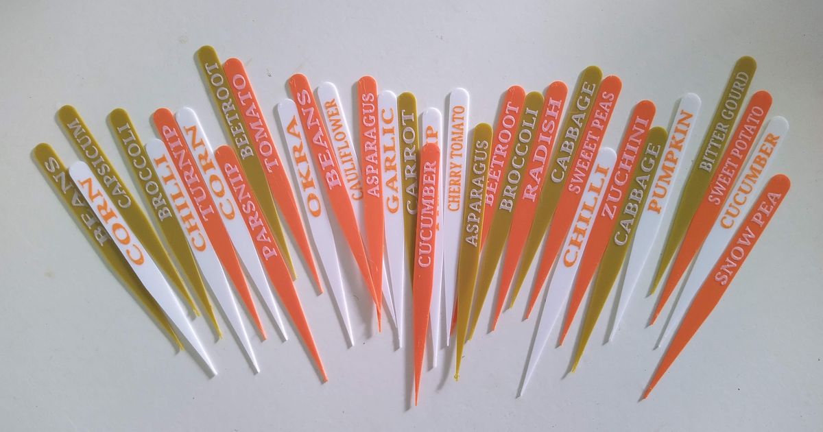 COMMON GARDEN VEGETABLES STAKE LABELS TAGS by multilayers | Download ...