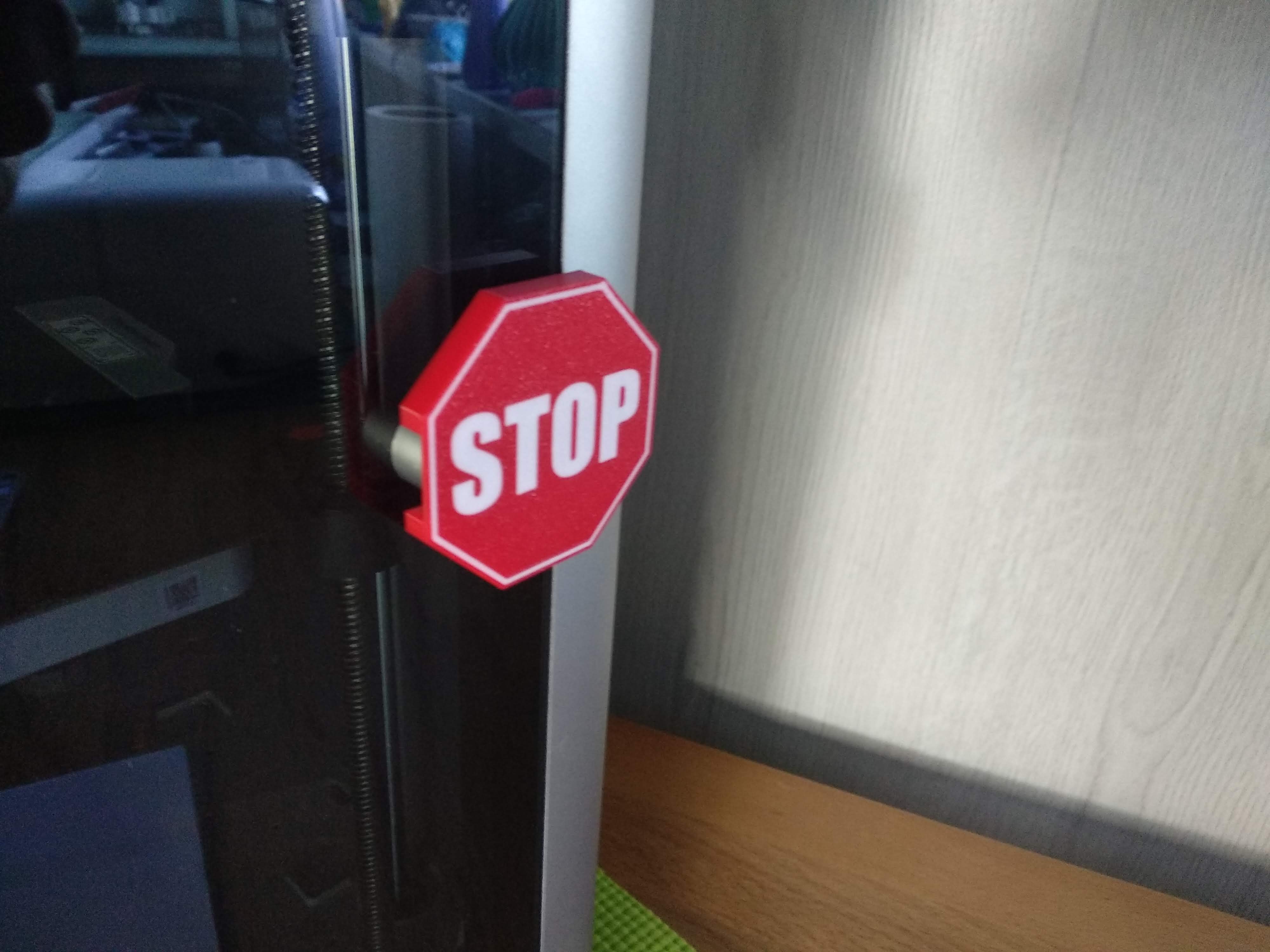 X1C / P1S Stop Sign Handle Cover | Do Not Disturb While Printing by ...