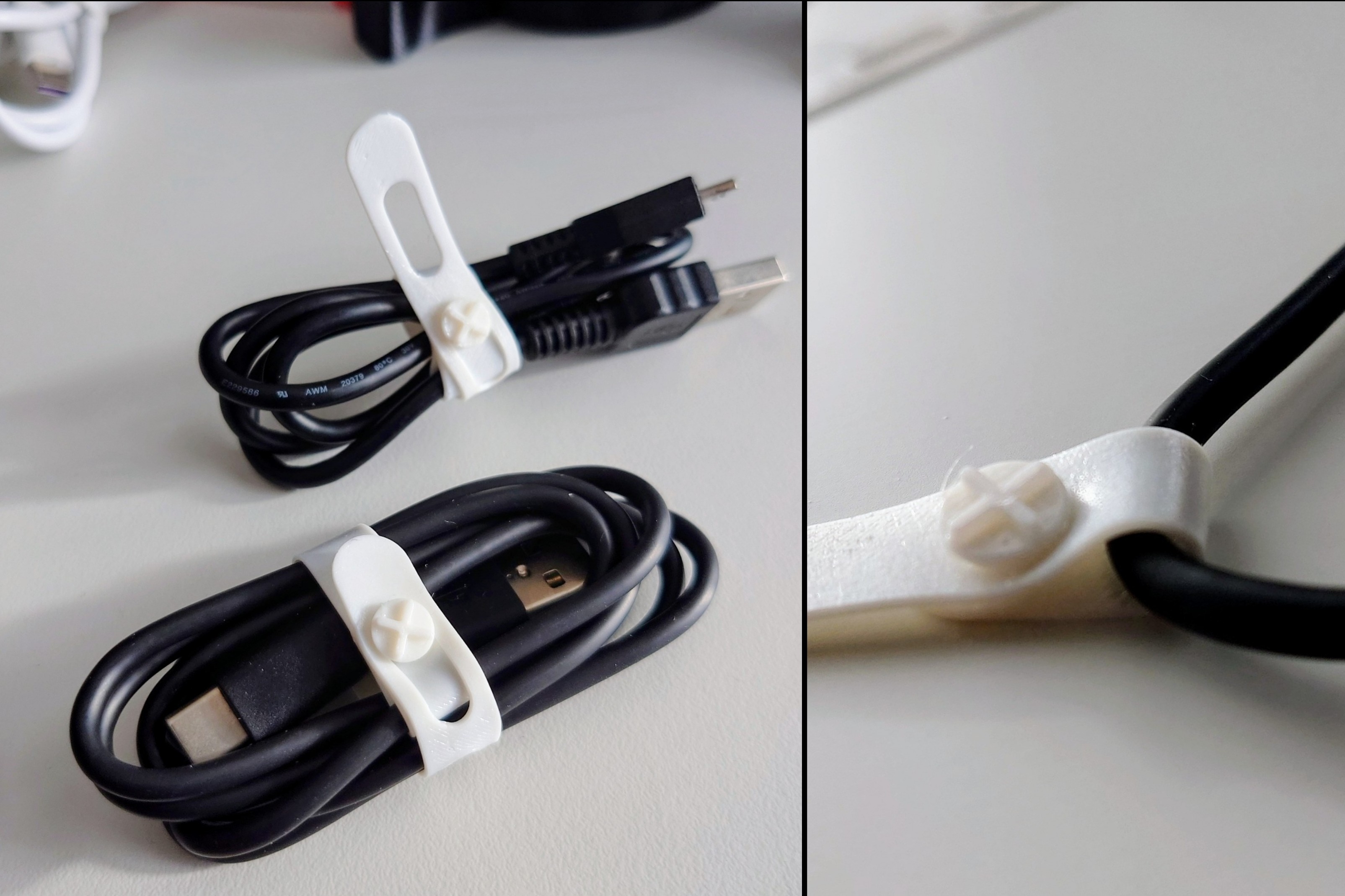Cable Tie for USB, HDMI, DP, UTP and Power cables and more... von Rob ...