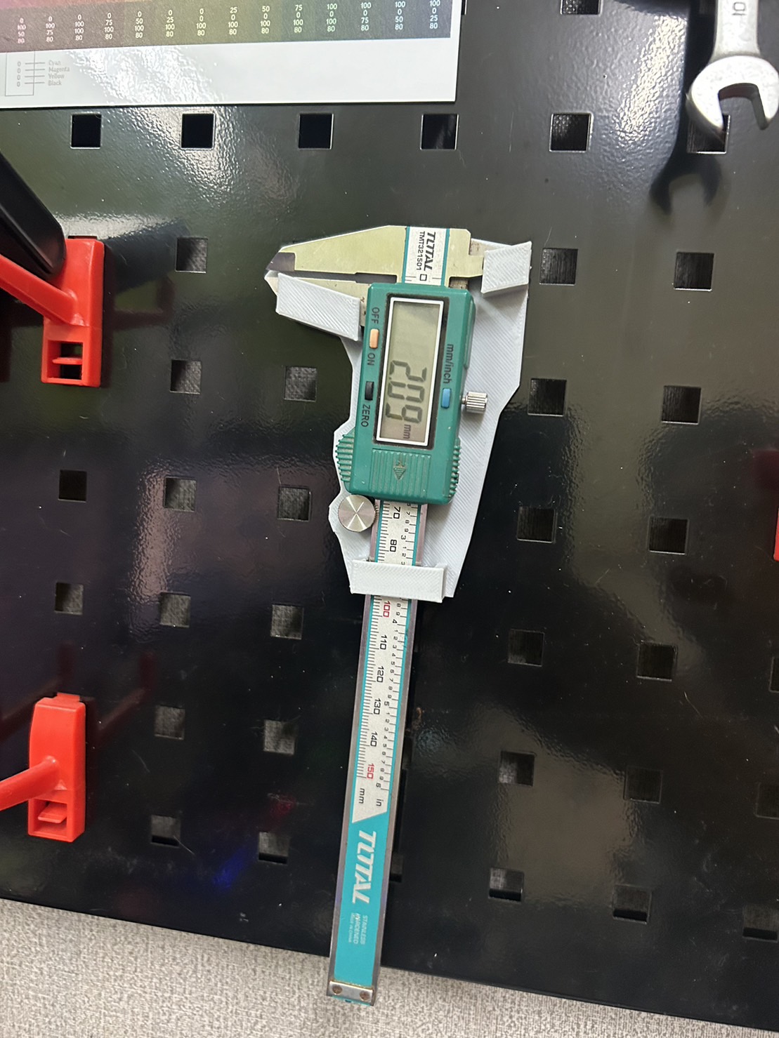 Vernier caliper holder for peg board (Square hole) by Hiart Printshop ...