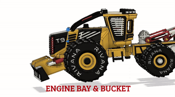 Yellow Log Skidder-All Dual Wheels by Black Jack | Download free STL ...