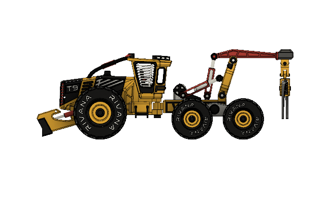 Yellow Log Skidder-All Dual Wheels by Black Jack | Download free STL ...