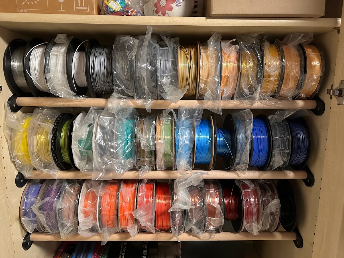 Simple filament rack for wardrobes by eifelfarmer | Download free STL ...