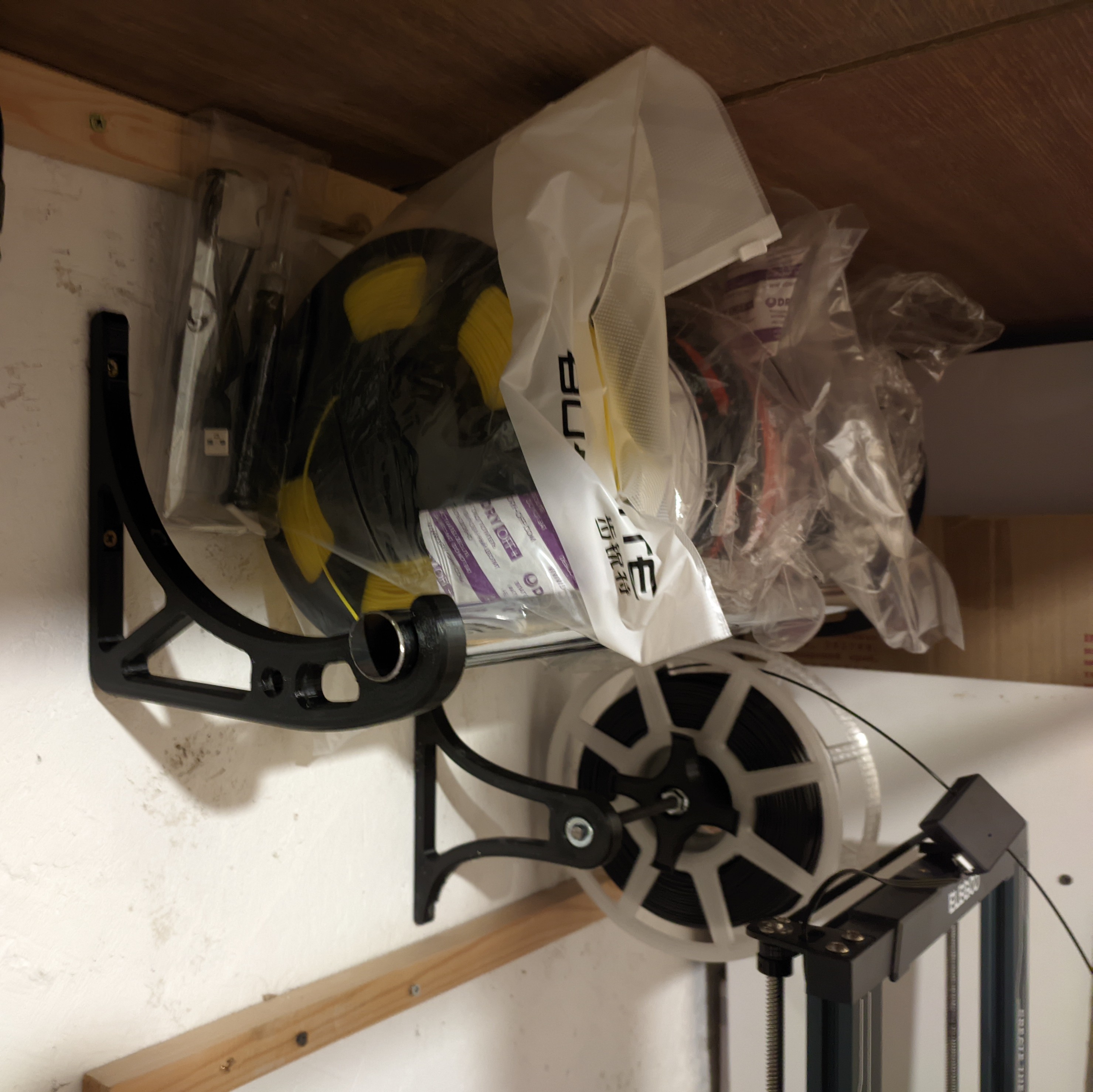 Wall filament spool rack by maxi | Download free STL model | Printables.com