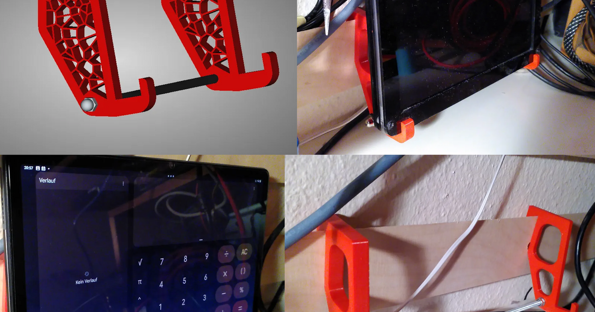 french cleat screen/tablet mount by Antimaterie | Download free STL ...