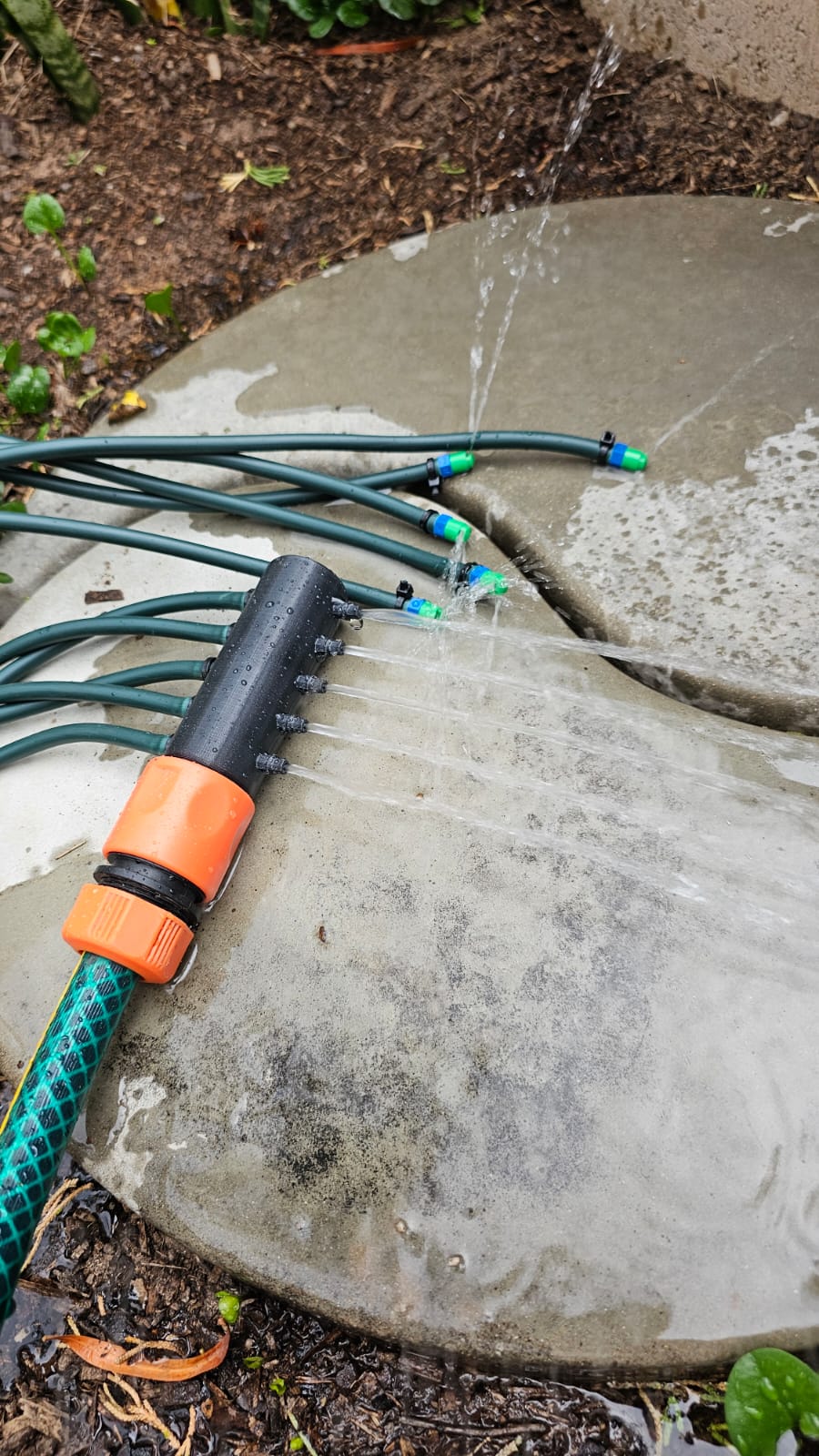 Drip/micro-spray irrigation splitter with Gardena connector by NelisW ...