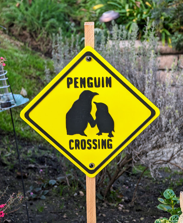 Penguin Crossing Sign, Simplified by IvyMike | Download free STL model ...