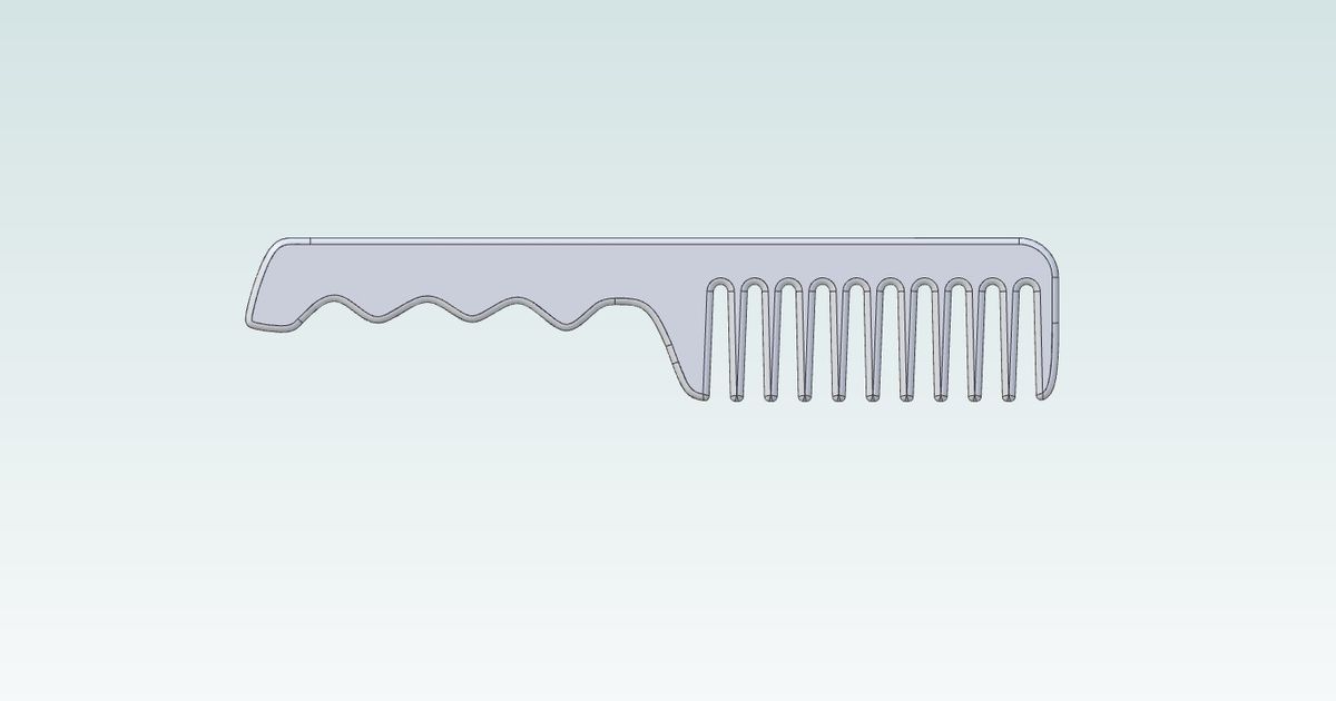 Wide Tooth Comb by Sascha Uncia | Download free STL model | Printables.com