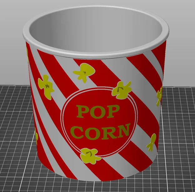 Popcorn Tub by Jacob Warner | Download free STL model | Printables.com