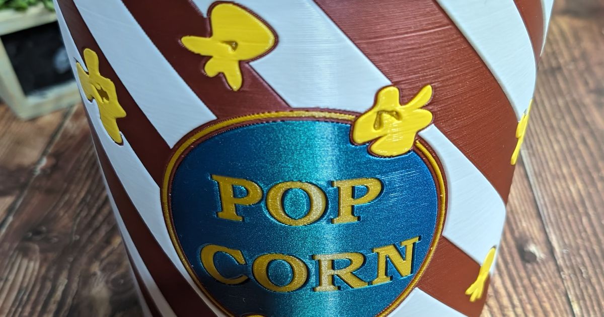 Popcorn Tub by Jacob Warner | Download free STL model | Printables.com