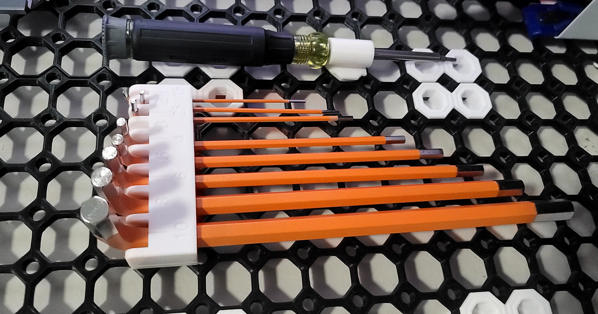 Removable Hex Key Holder for the multiboard metric by Itssunnyb | Download free STL model ...