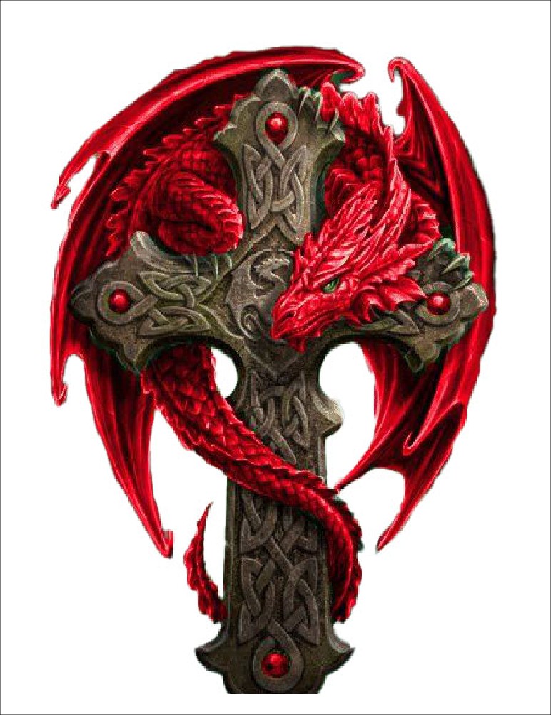 Litho Red Dragon Cross by 3DAJB | Download free STL model | Printables.com