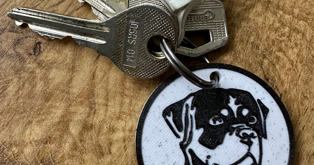 Rottweiler keychain by cochrac | Download free STL model | Printables.com