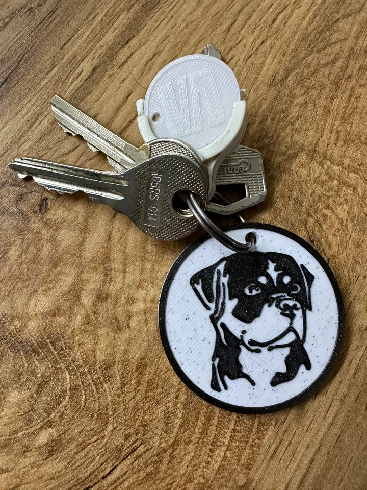 Rottweiler keychain by cochrac | Download free STL model | Printables.com