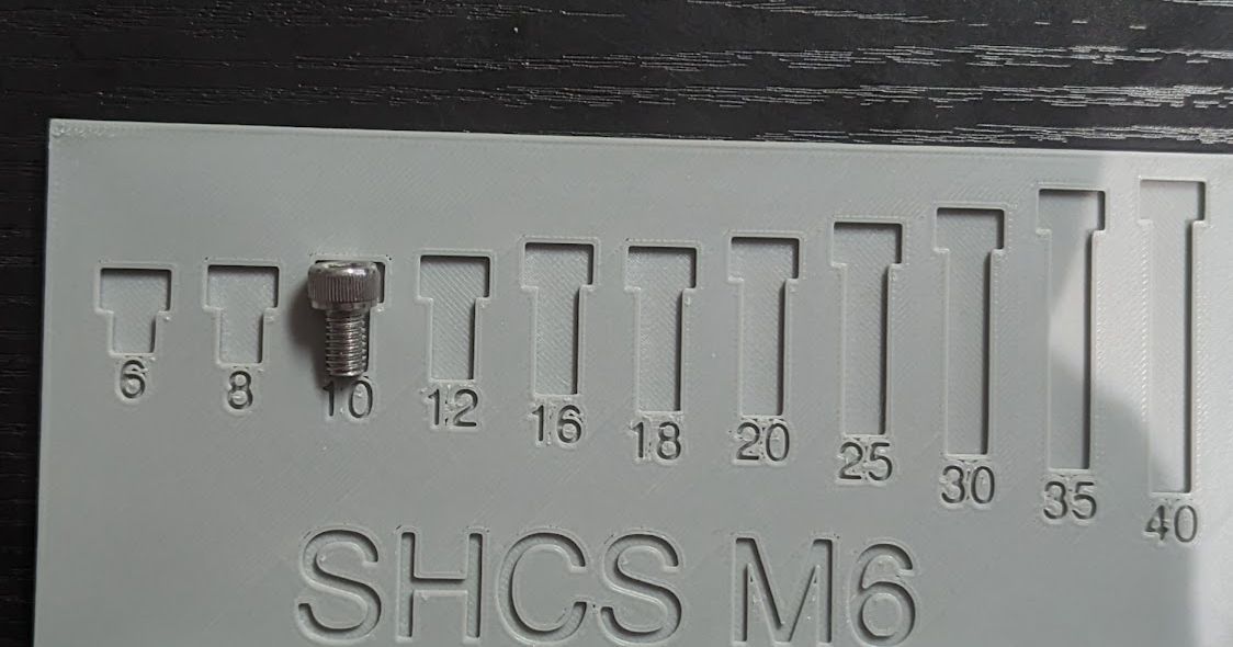 SHCS M6 Sizing tool by davidschoenberg | Download free STL model | Printables.com