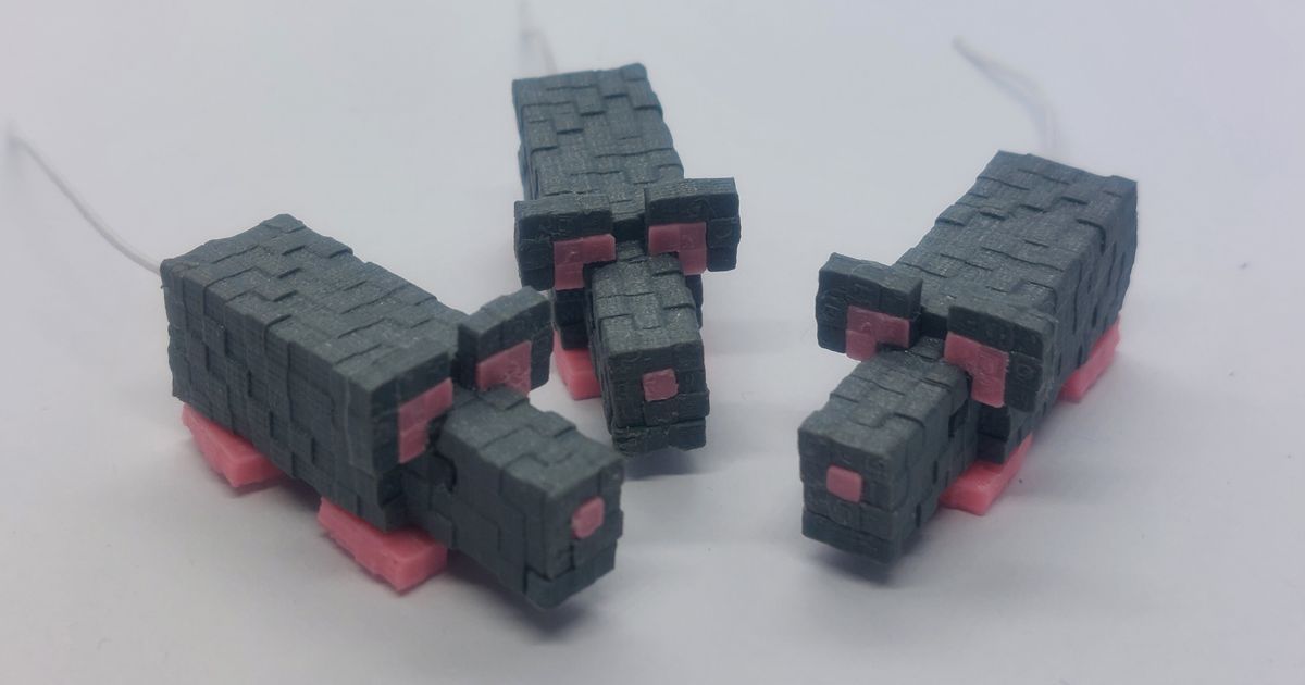 Minecraft Mouse von Coufi | Kostenloses STL-Modell herunterladen ...