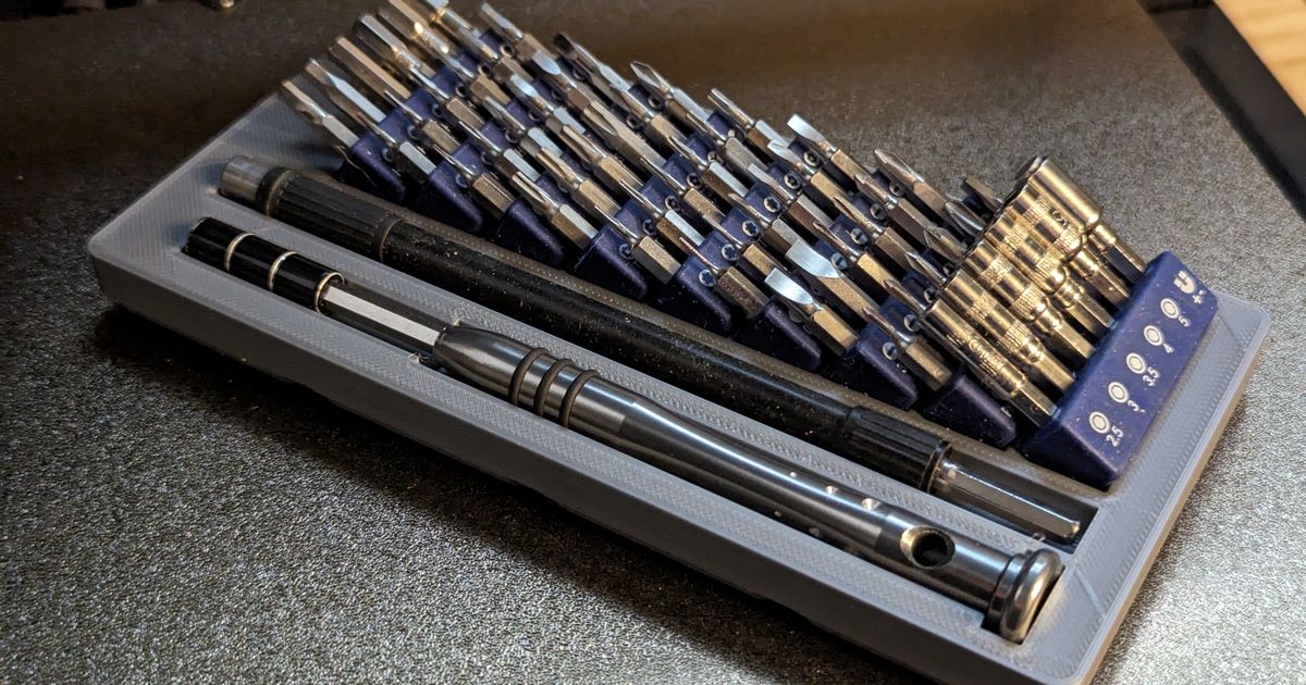 Gridfinity Bin for iFixit 54 Bit Driver by brass chuckles | Download ...