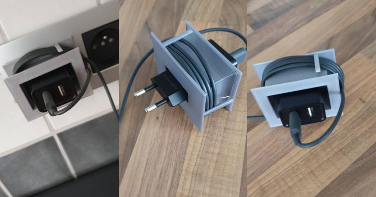 USB powercable spool by MakerRonald | Download free STL model ...